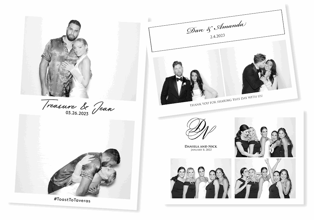 Glam Black & White Photo Booth rental in Miami Stylish photo